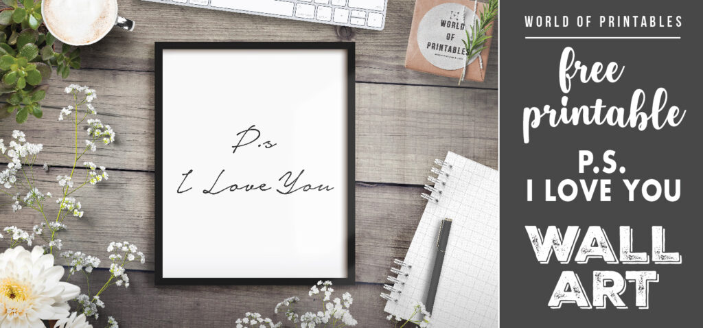 I Love You Art Print - Free Printable Wall Art Romantic Bedroom Decor