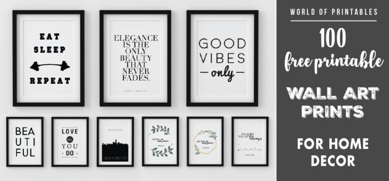 100 free printables wall art prints for your home - World of Printables
