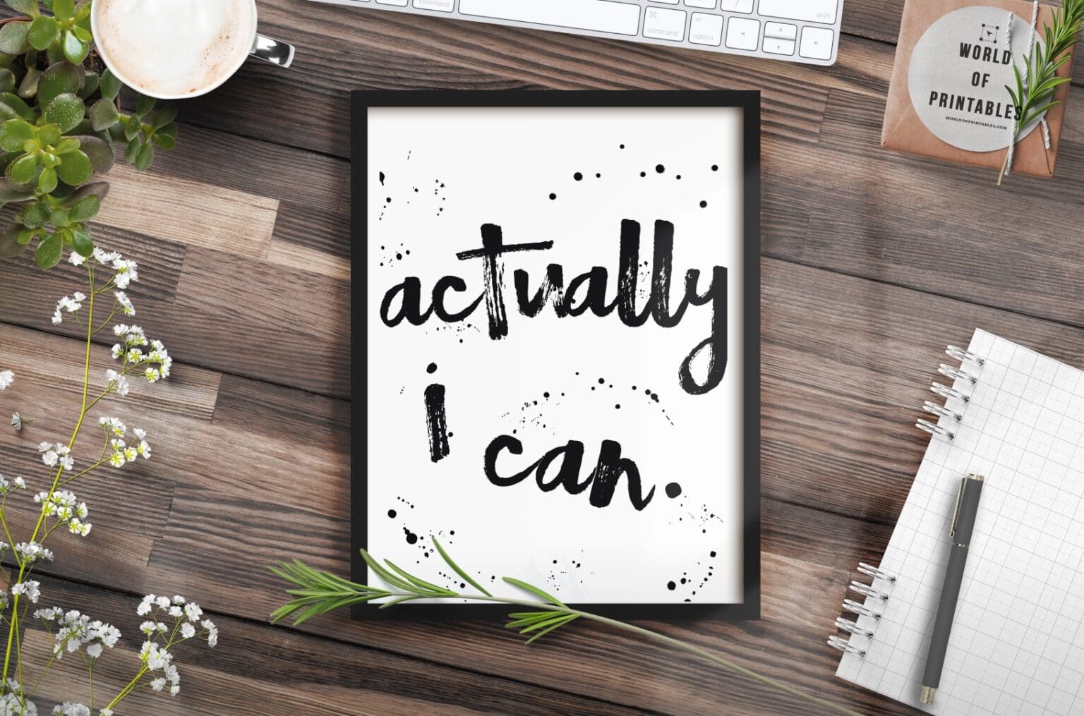 Free Printable Wall Art - Actually I Can Art Print - World of Printables