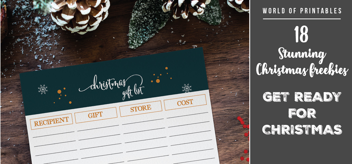 18 Stunning Christmas Freebies To Get You Prepared This Year - World of ...