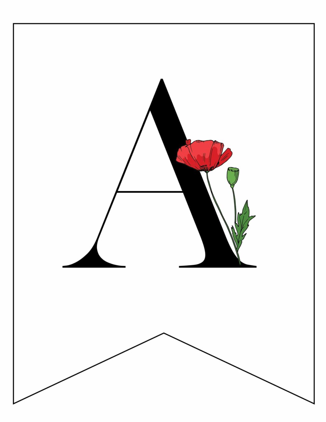Free Printable Banner Letters With Flowers - World of Printables