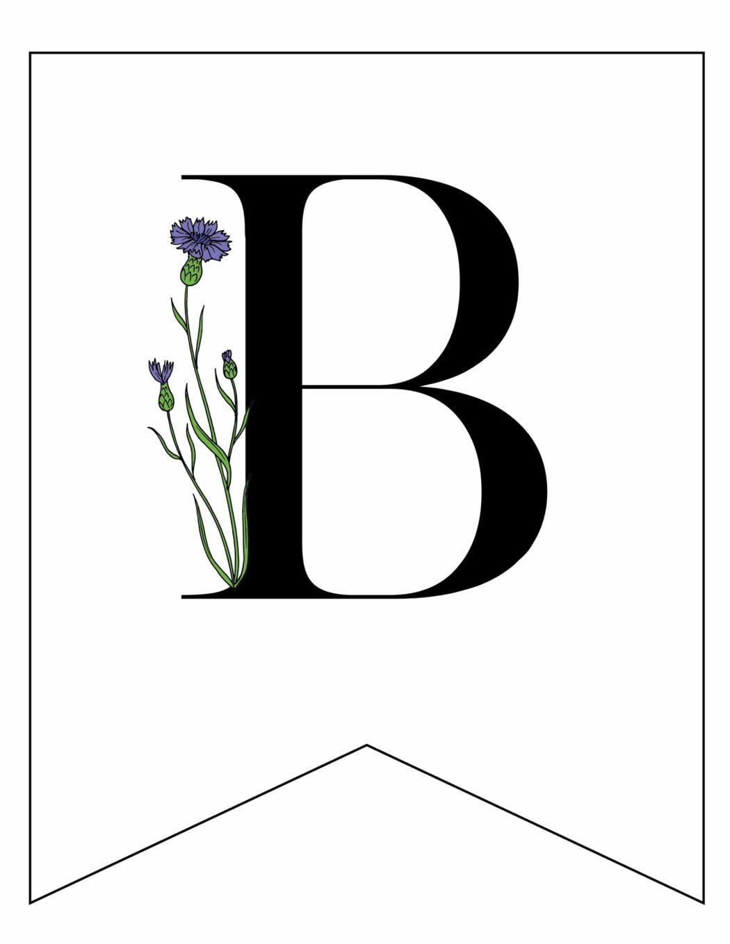 Free Printable Banner Letters With Flowers - World of Printables