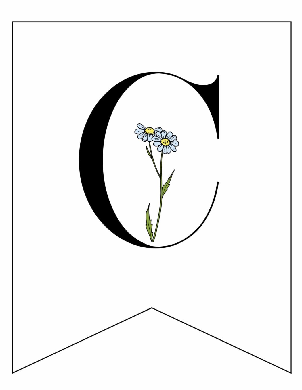 Free Printable Banner Letters With Flowers - World of Printables