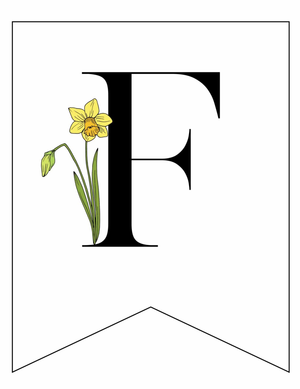 Free Printable Banner Letters With Flowers - World of Printables