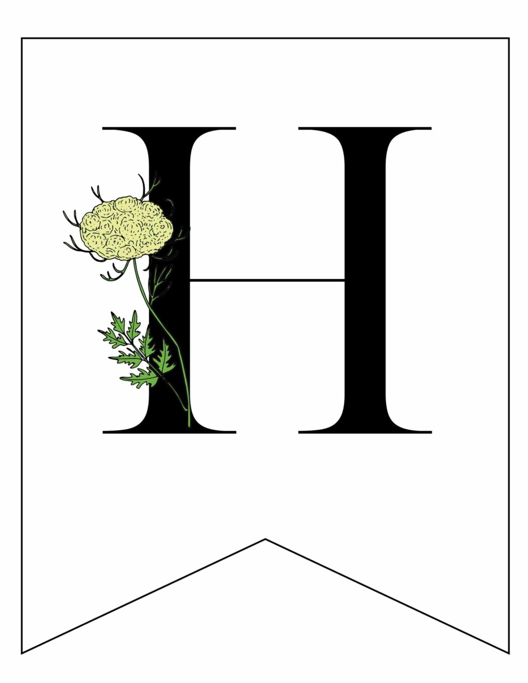 Free Printable Banner Letters With Flowers - World of Printables