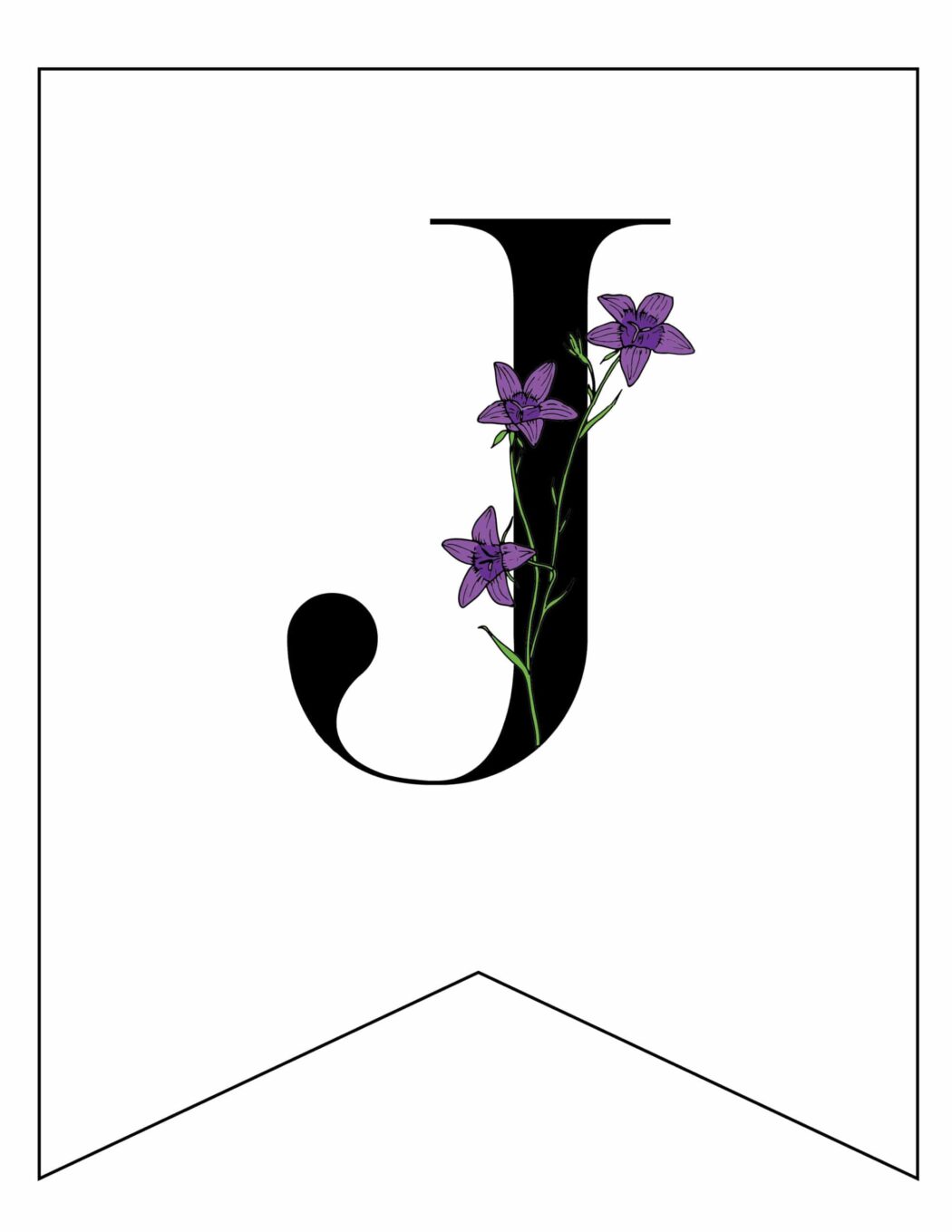 Free Printable Banner Letters With Flowers - World of Printables