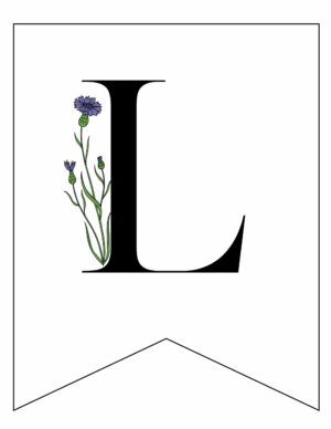 Free Printable Banner Letters With Flowers - World of Printables