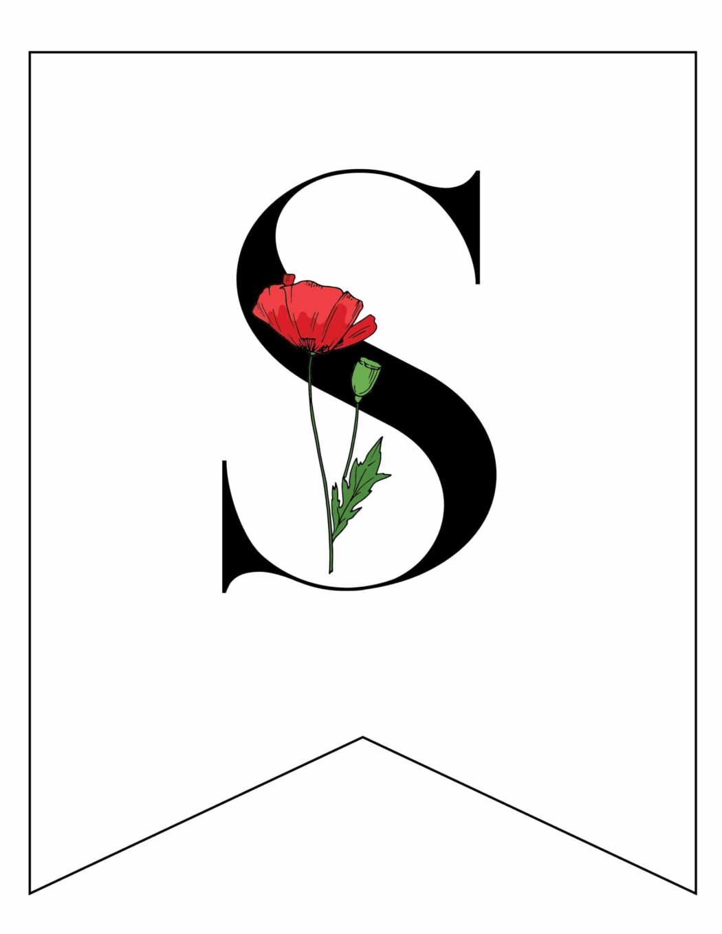 Free Printable Banner Letters With Flowers - World of Printables