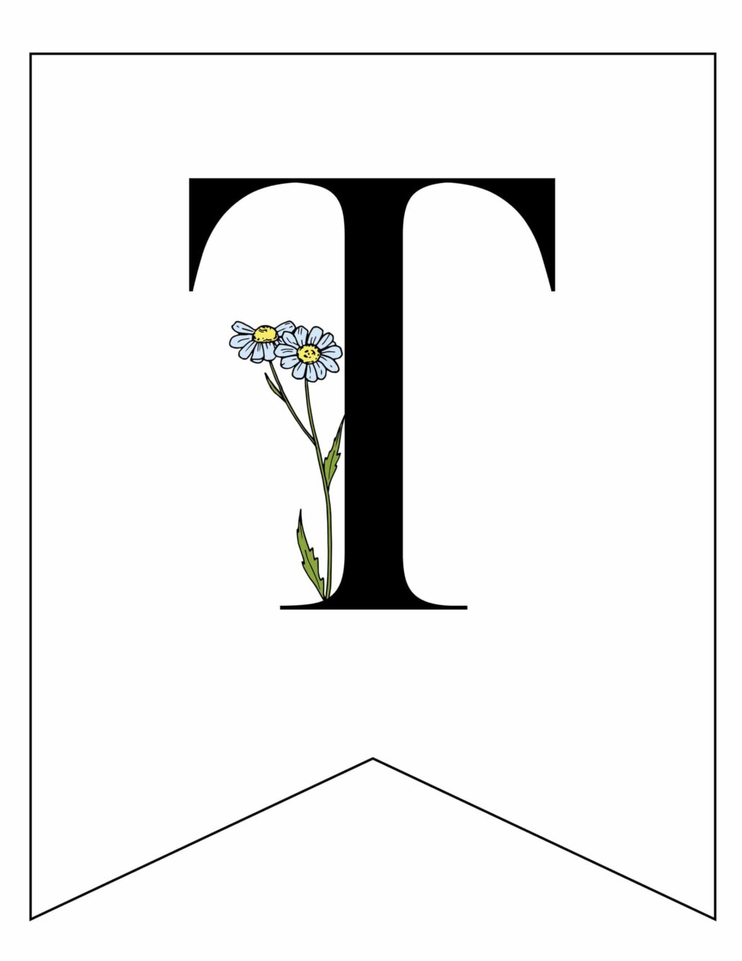 Free Printable Banner Letters With Flowers - World of Printables