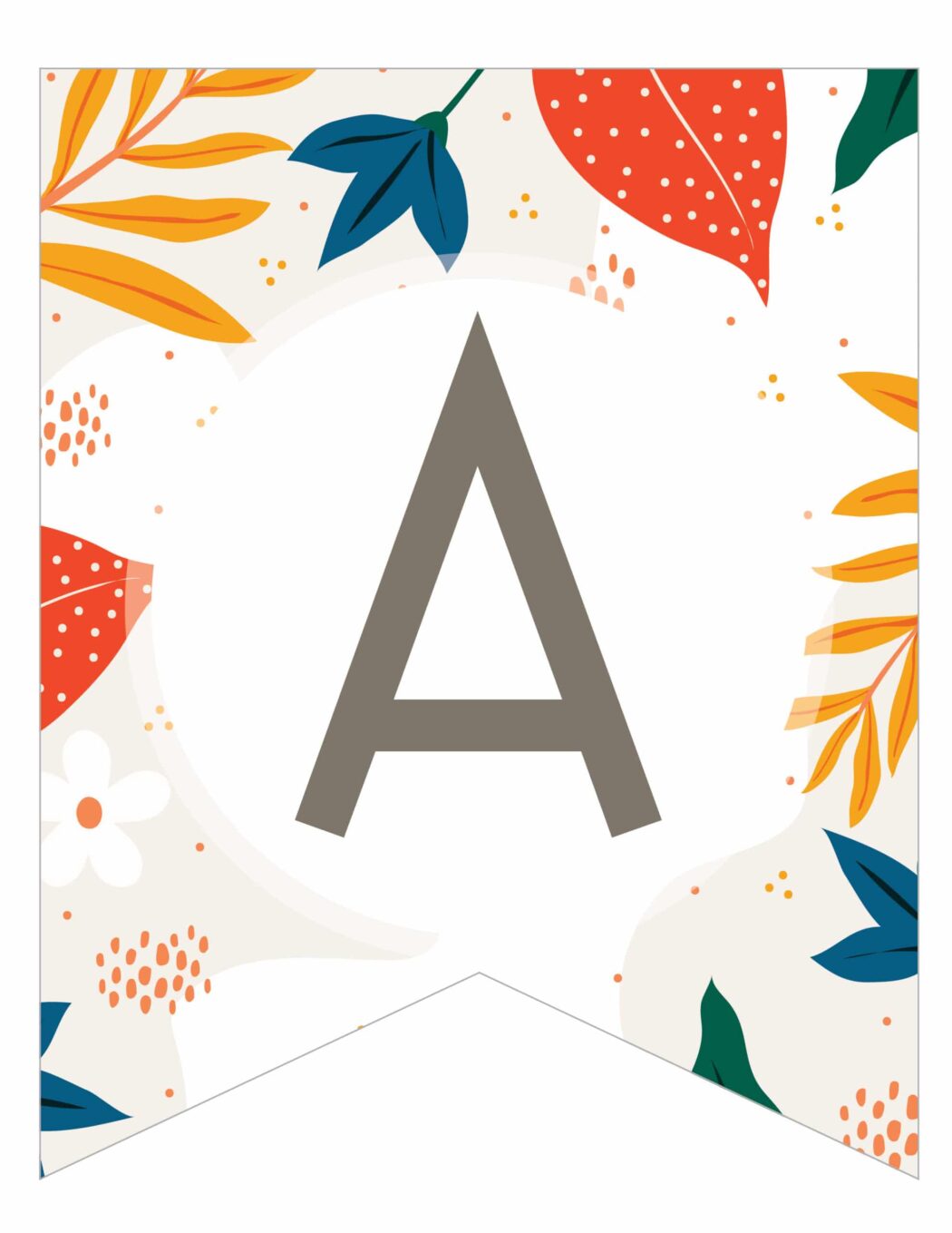 Free Printable Bold Botanical Banner - World of Printables