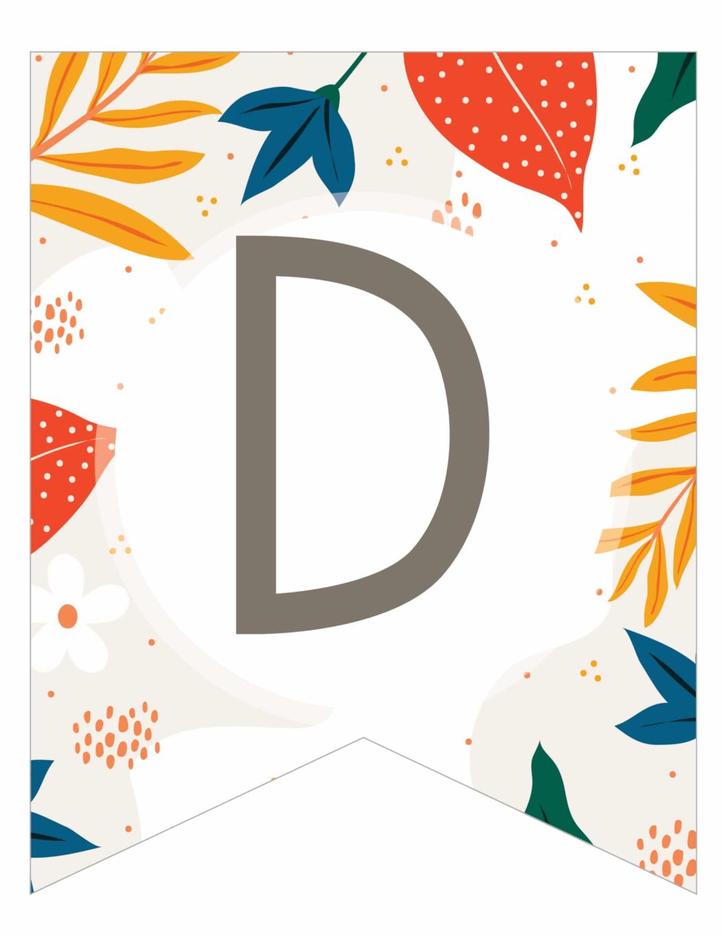 Free Printable Bold Botanical Banner - World of Printables