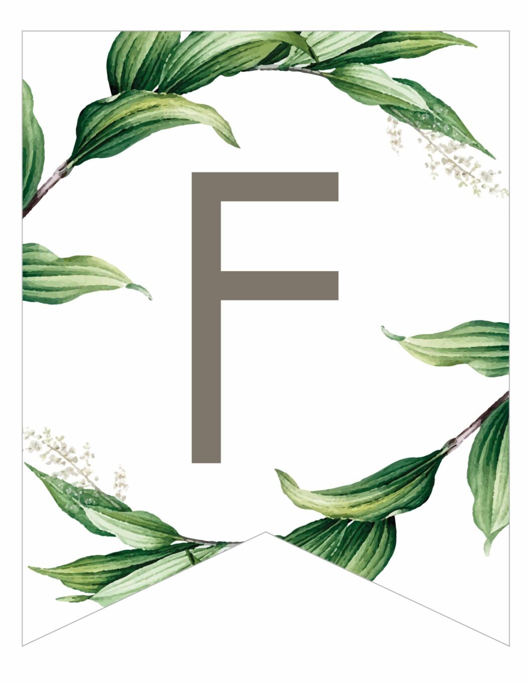 Free Printable Botanical Wrapped Banner - World of Printables