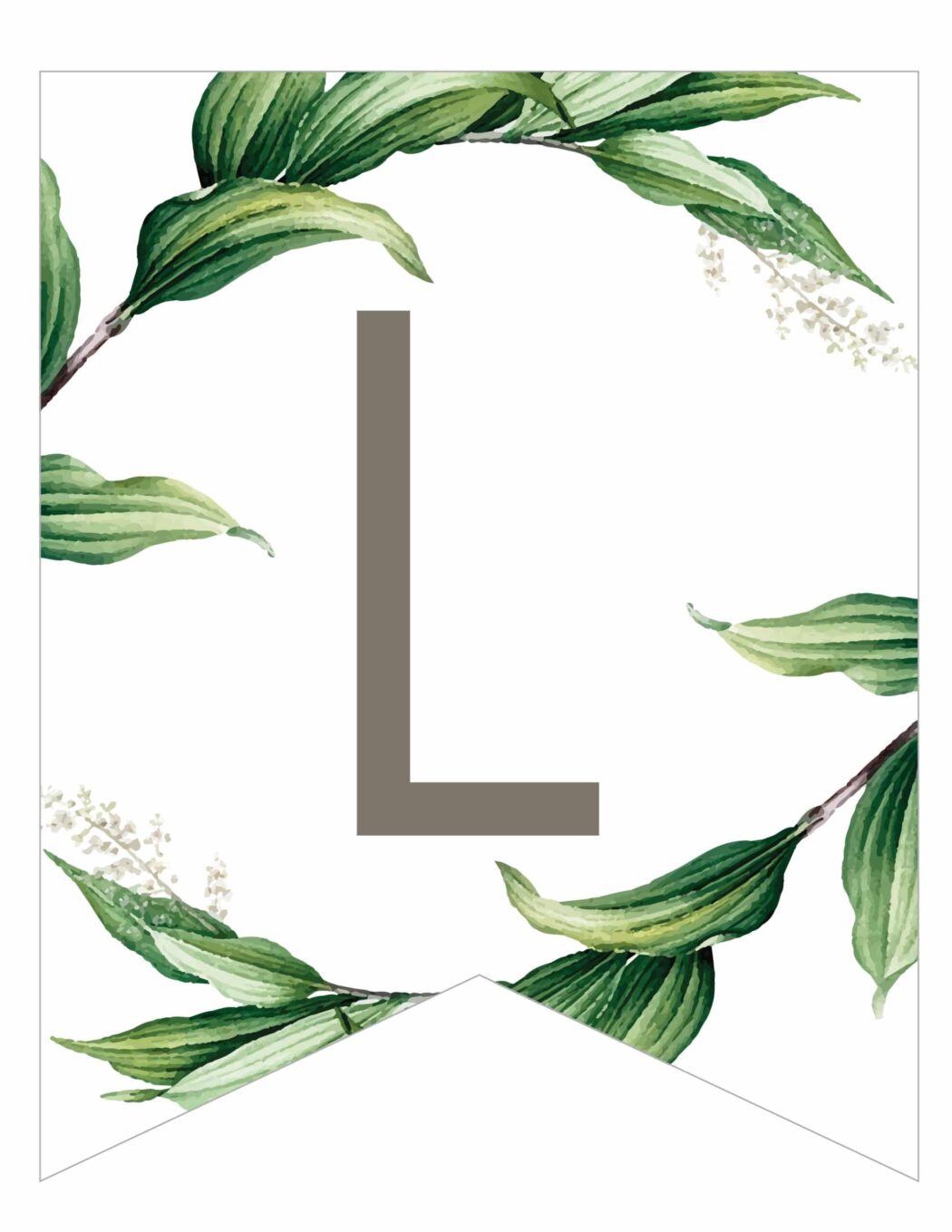 Free Printable Botanical Wrapped Banner - World of Printables