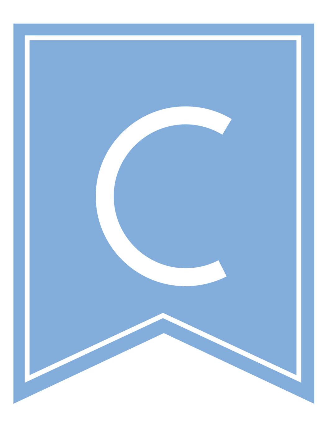 Free Printable Boys Blue Banner Letters - World of Printables