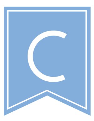 Free Printable Boys Blue Banner Letters - World of Printables