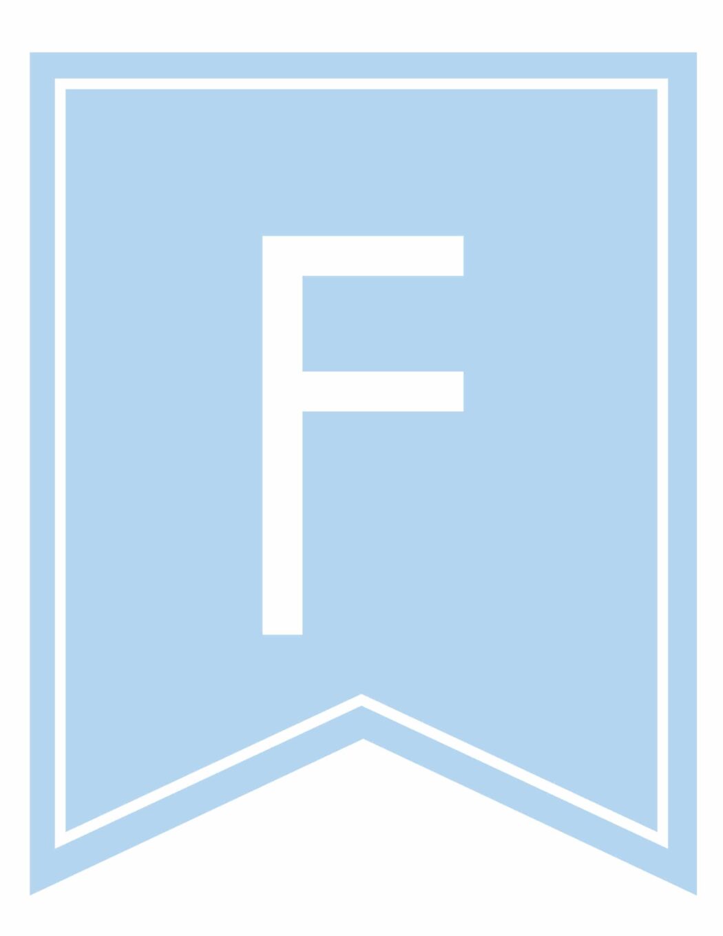 Free Printable Boys Blue Banner Letters - World of Printables