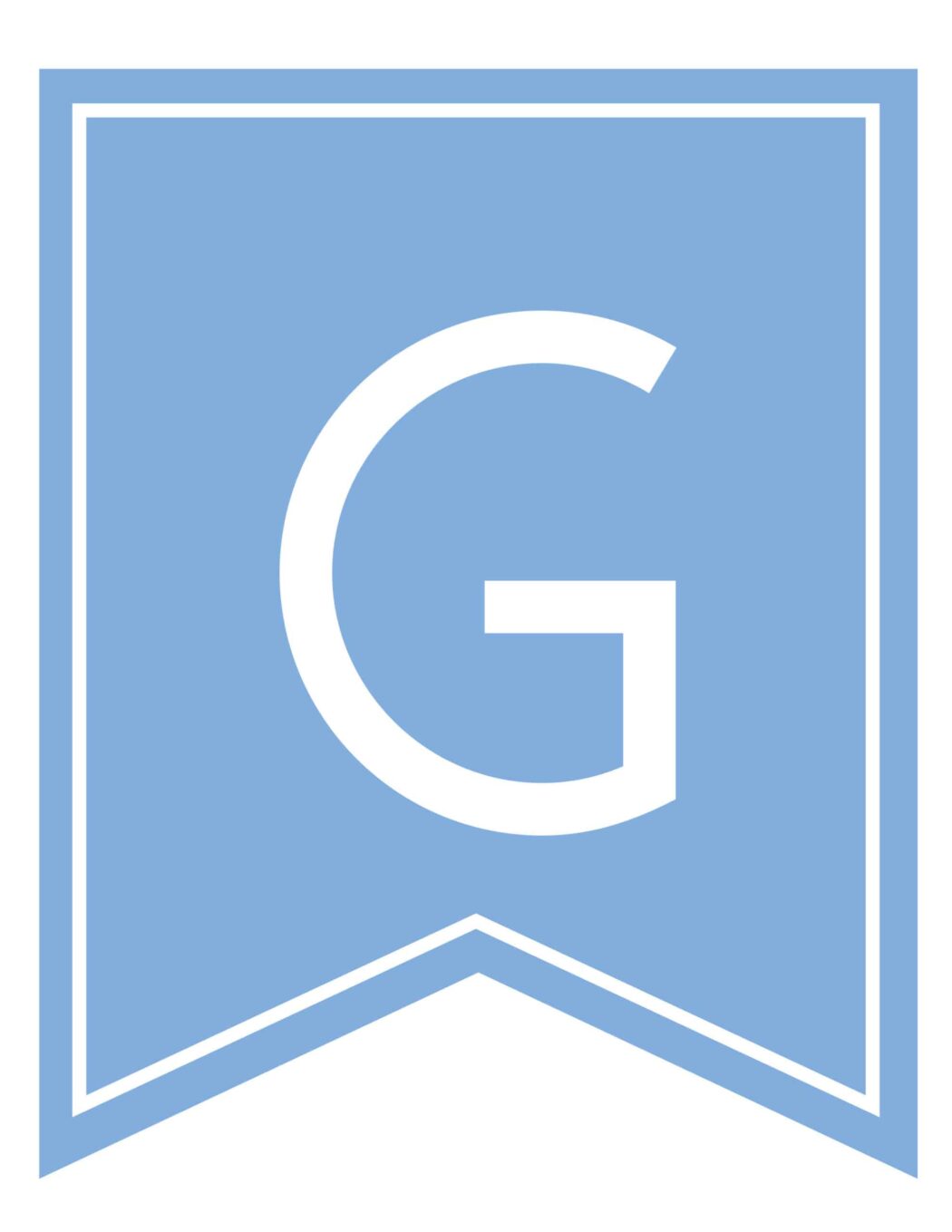 Free Printable Boys Blue Banner Letters - World of Printables