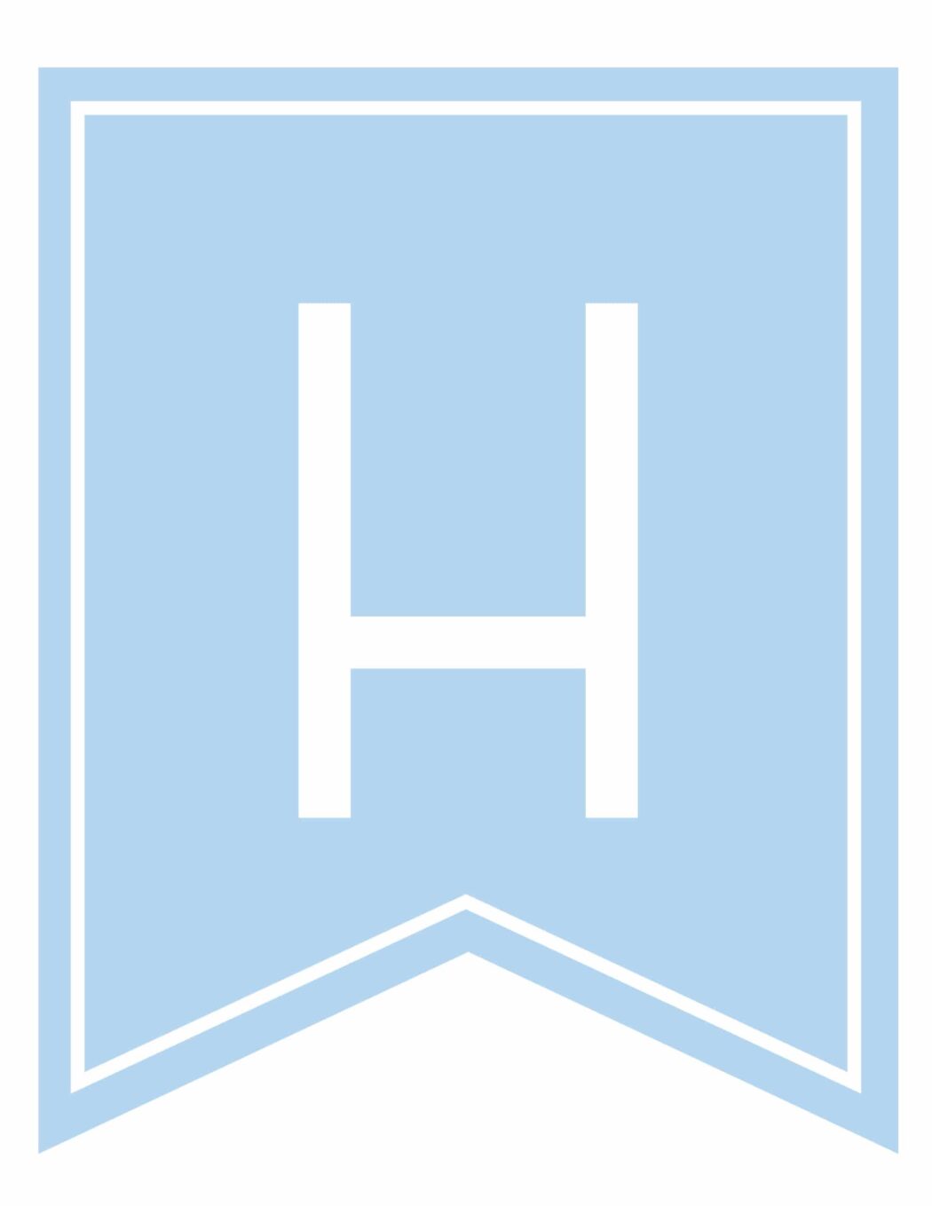 Free Printable Boys Blue Banner Letters - World of Printables