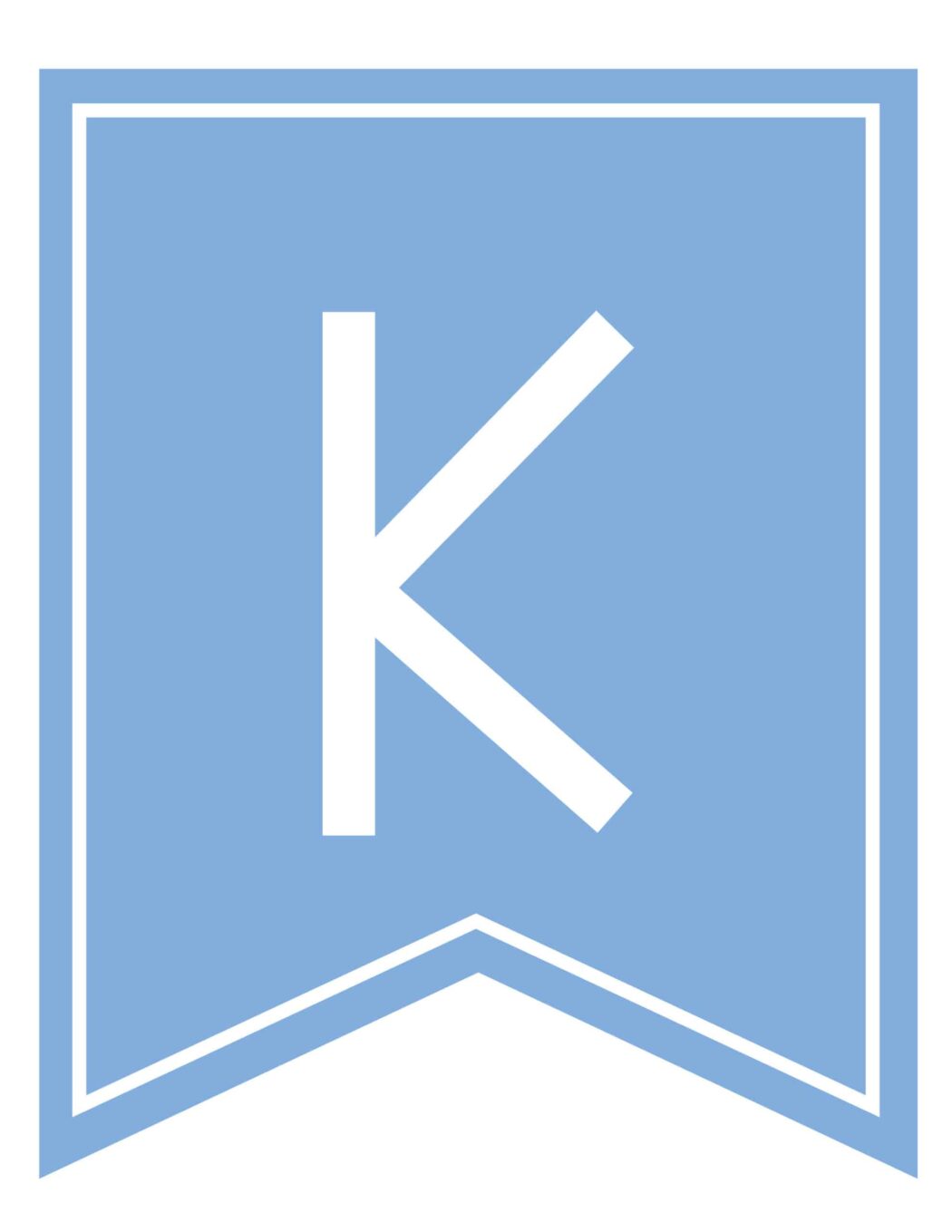 Free Printable Boys Blue Banner Letters - World of Printables