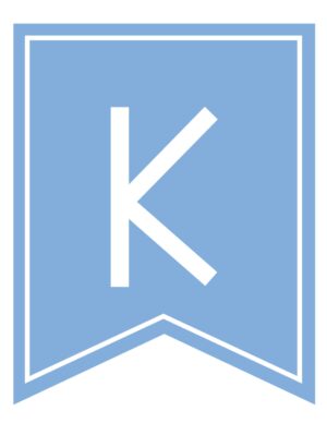 Free Printable Boys Blue Banner Letters - World of Printables