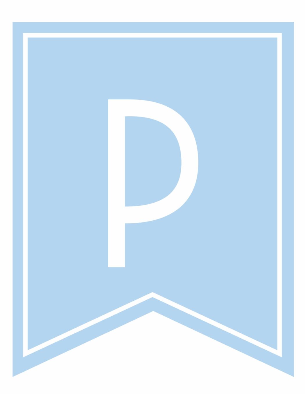 Free Printable Boys Blue Banner Letters - World of Printables