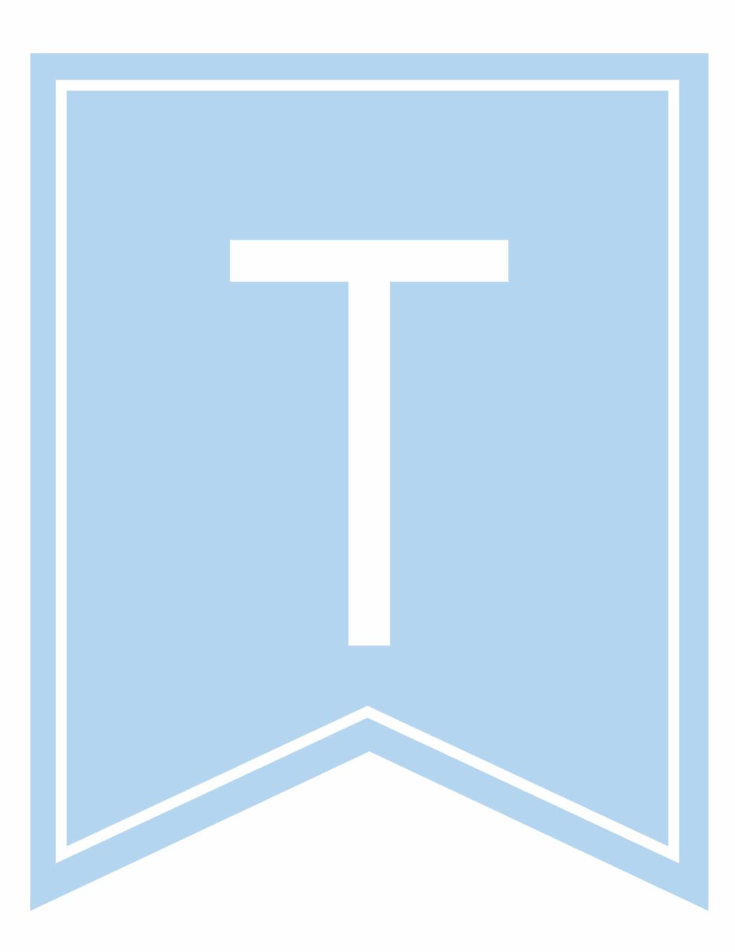 Free Printable Boys Blue Banner Letters - World of Printables