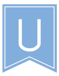 Free Printable Boys Blue Banner Letters - World of Printables