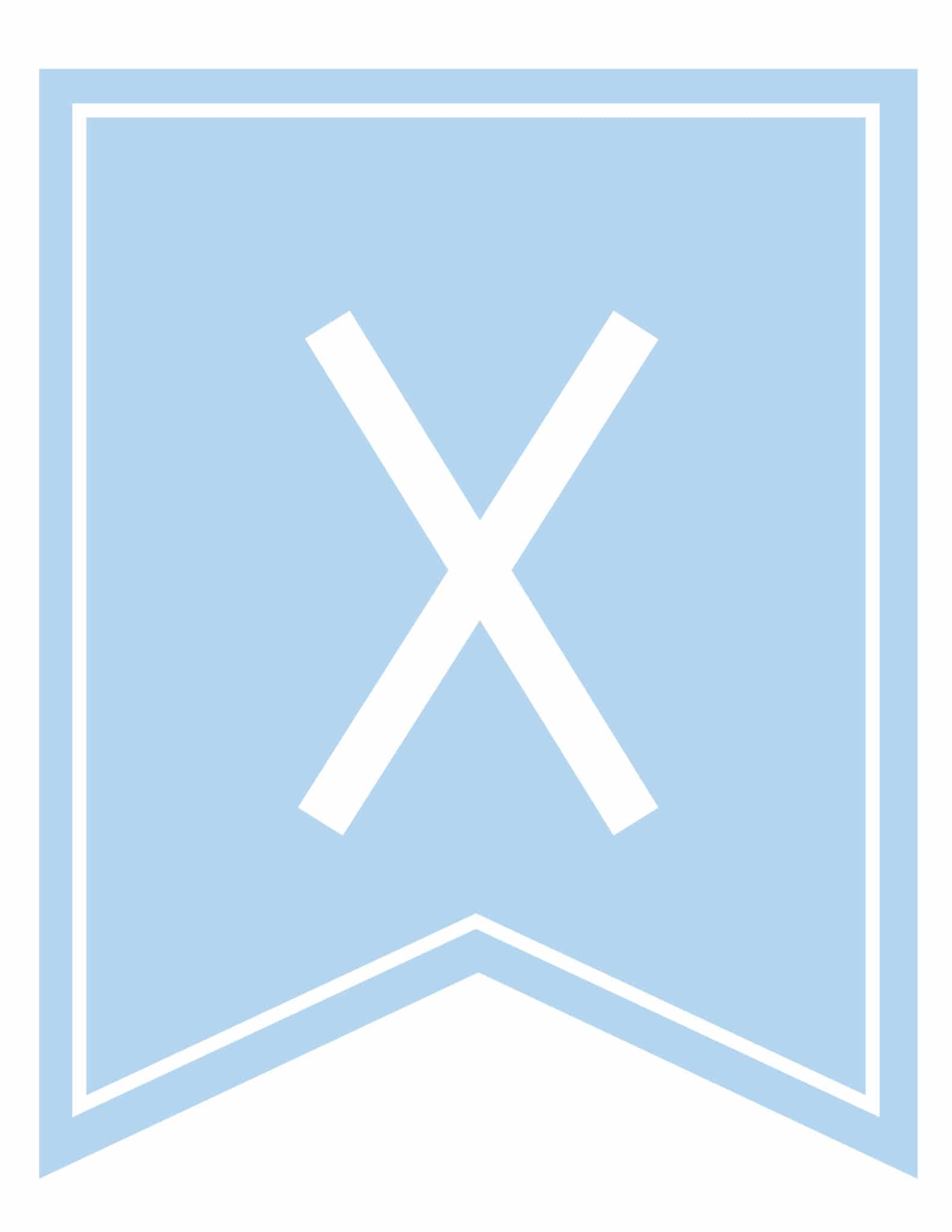 Free Printable Boys Blue Banner Letters - World of Printables