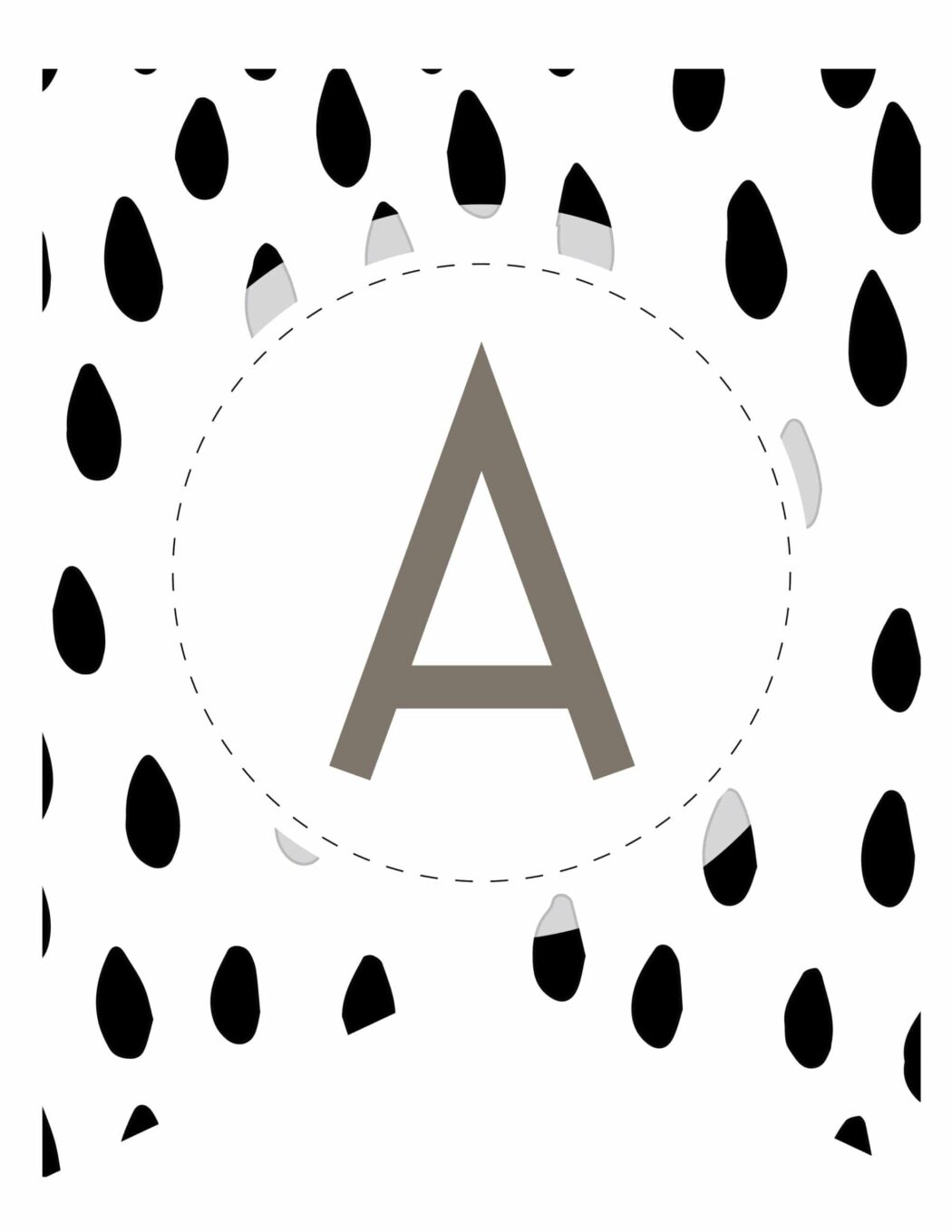 Free Printable Brush Stroke Pattern Banner Letters - World of Printables