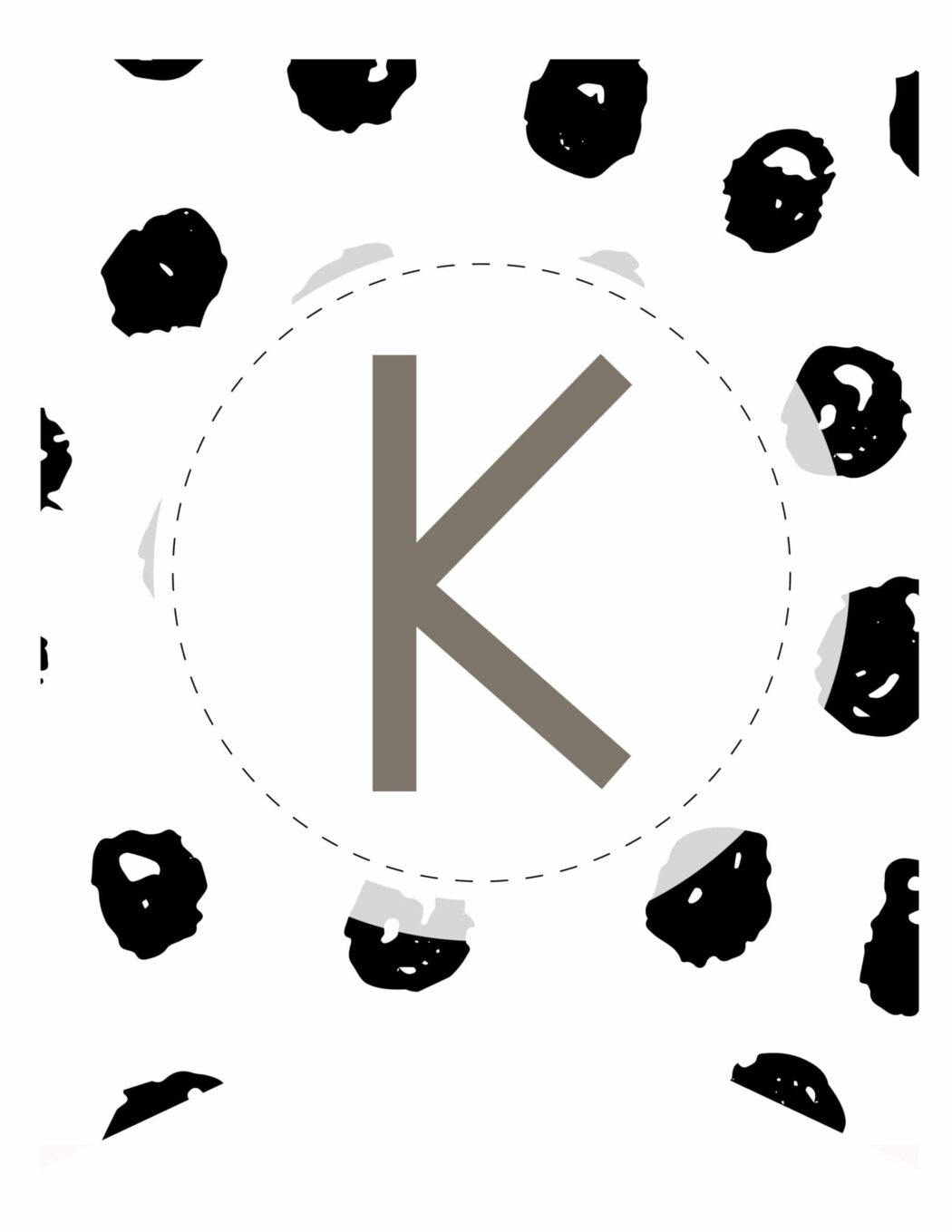 Free Printable Brush Stroke Pattern Banner Letters - World of Printables