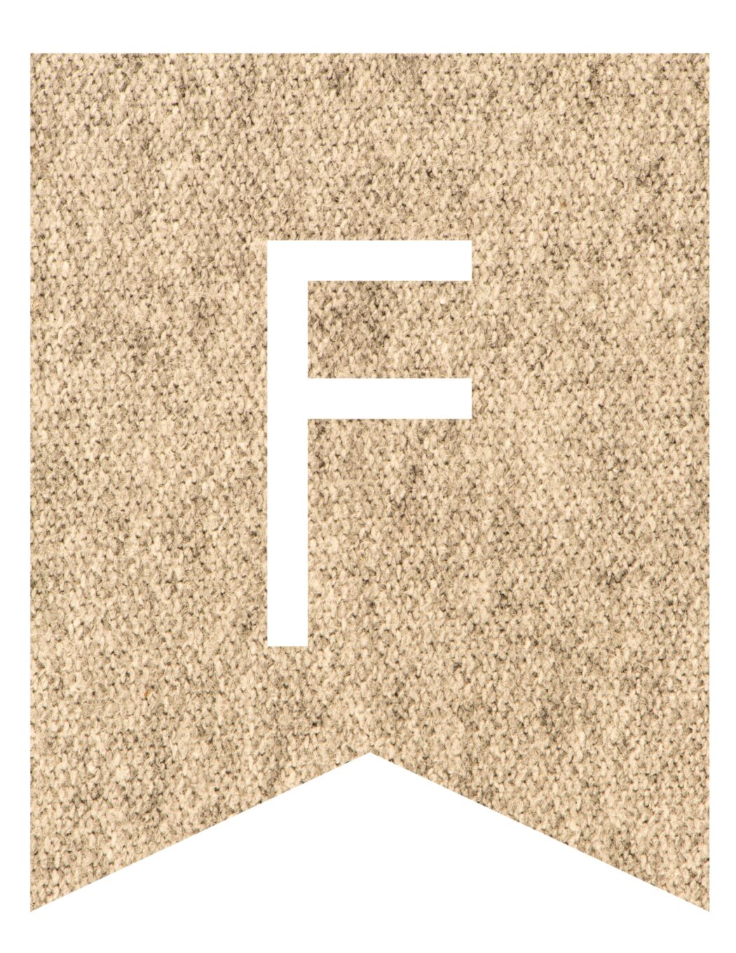 Free Printable Burlap Banner Letters - World of Printables