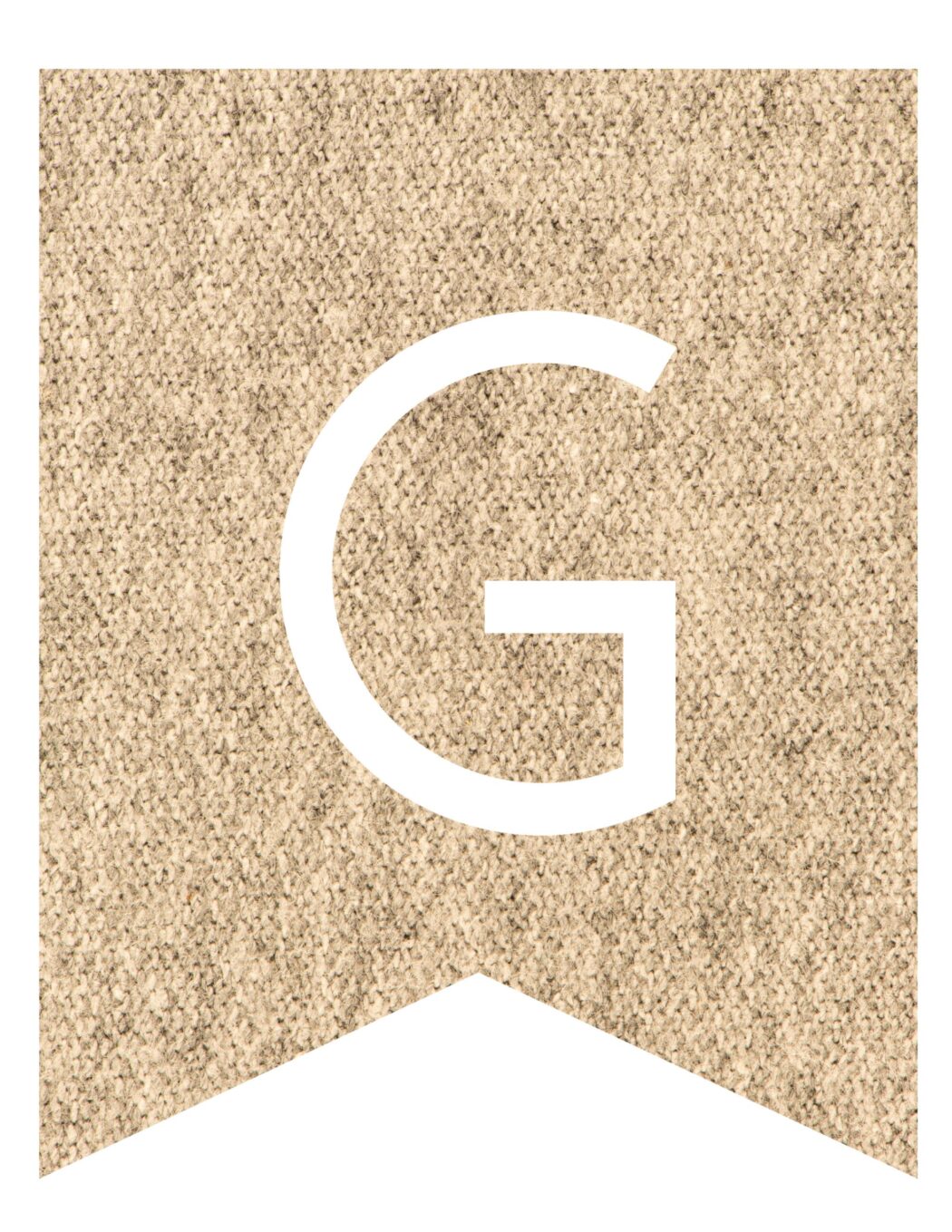 Free Printable Burlap Banner Letters - World of Printables