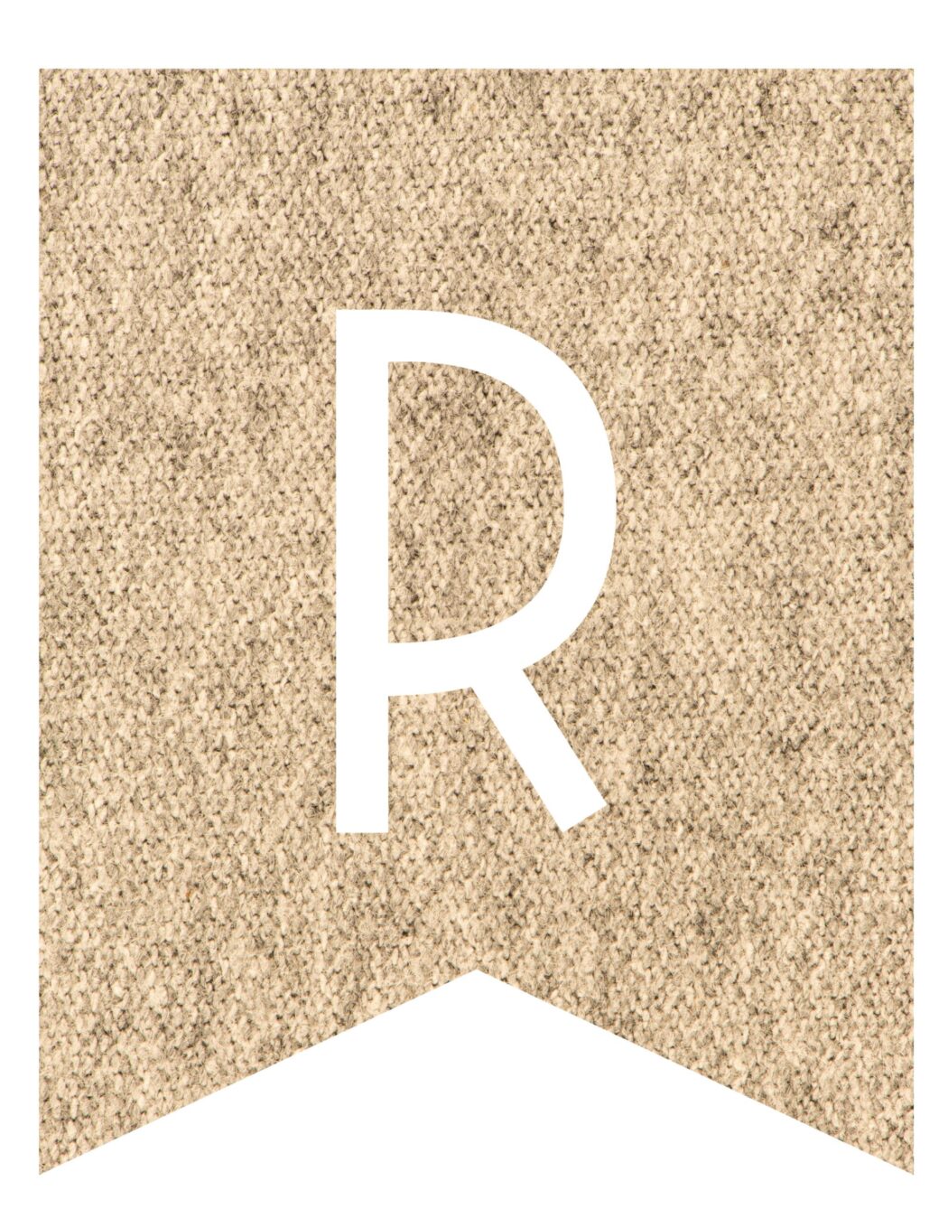 Free Printable Burlap Banner Letters - World of Printables