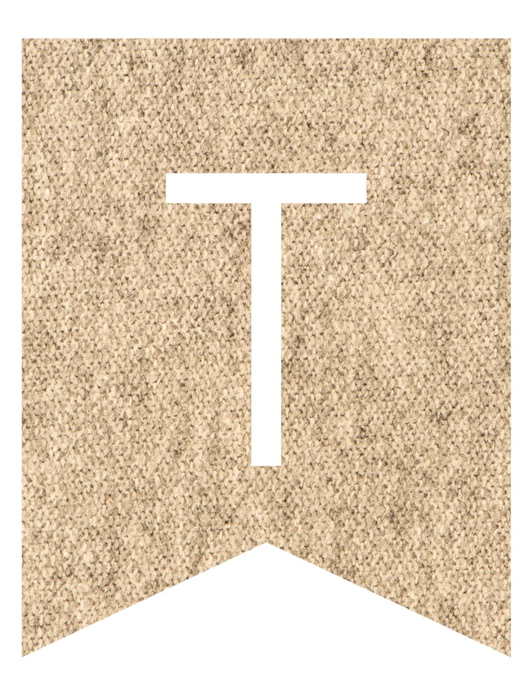 Free Printable Burlap Banner Letters - World of Printables