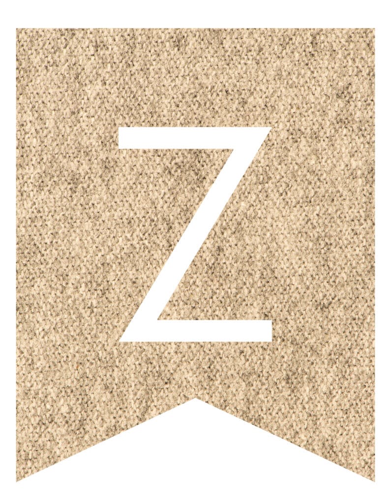 Free Printable Burlap Banner Letters - World of Printables