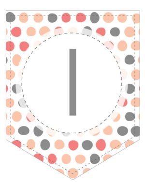 Free Printable Colorful Brushed Polka Dots Banner Letters - World of ...