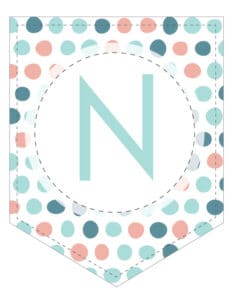 Free Printable Colorful Brushed Polka Dots Banner Letters - World of ...