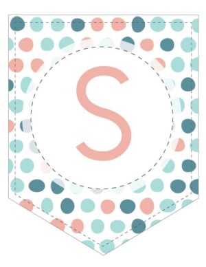 Free Printable Colorful Brushed Polka Dots Banner Letters - World of ...