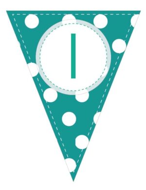 Free Printable Colorful Polka Dot Banner Letters - World of Printables