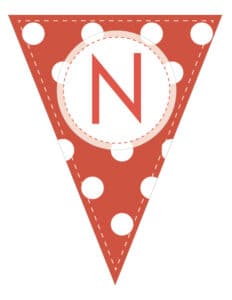 Free Printable Colorful Polka Dot Banner Letters - World of Printables