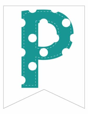 Free Printable Colorful Polka Dot Party Banner Letters - World of ...