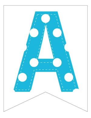 Free Printable Colorful Polka Dot Party Banner Letters - World of ...