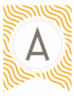 Free Printable Colorful Striped Pattern Banner Letters - World of ...