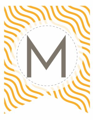 Free Printable Colorful Striped Pattern Banner Letters - World of ...