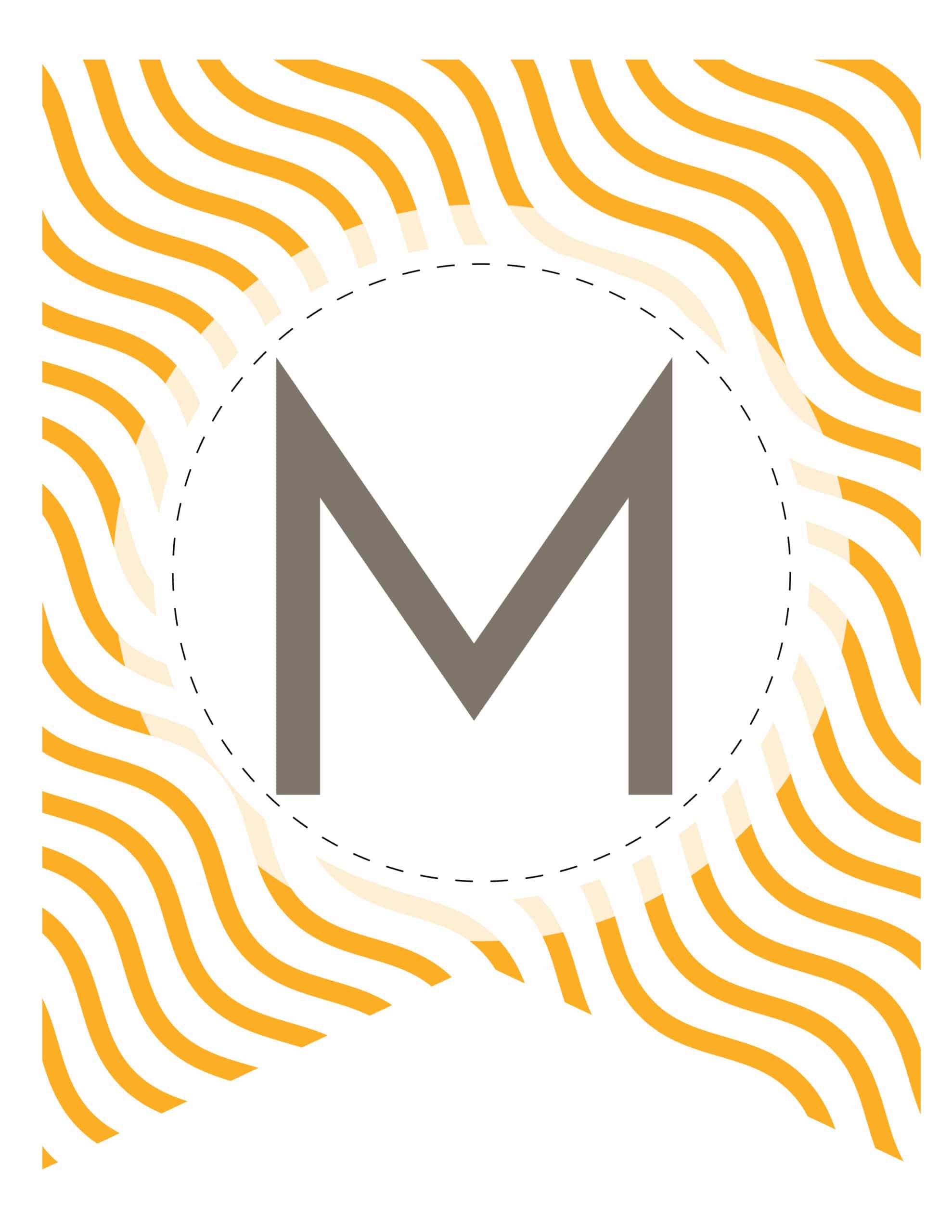 Free Printable Colorful Striped Pattern Banner Letters - World of ...