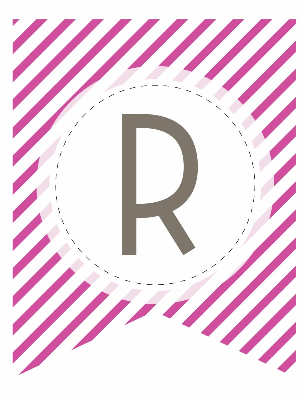 Free Printable Colorful Striped Pattern Banner Letters - World of ...