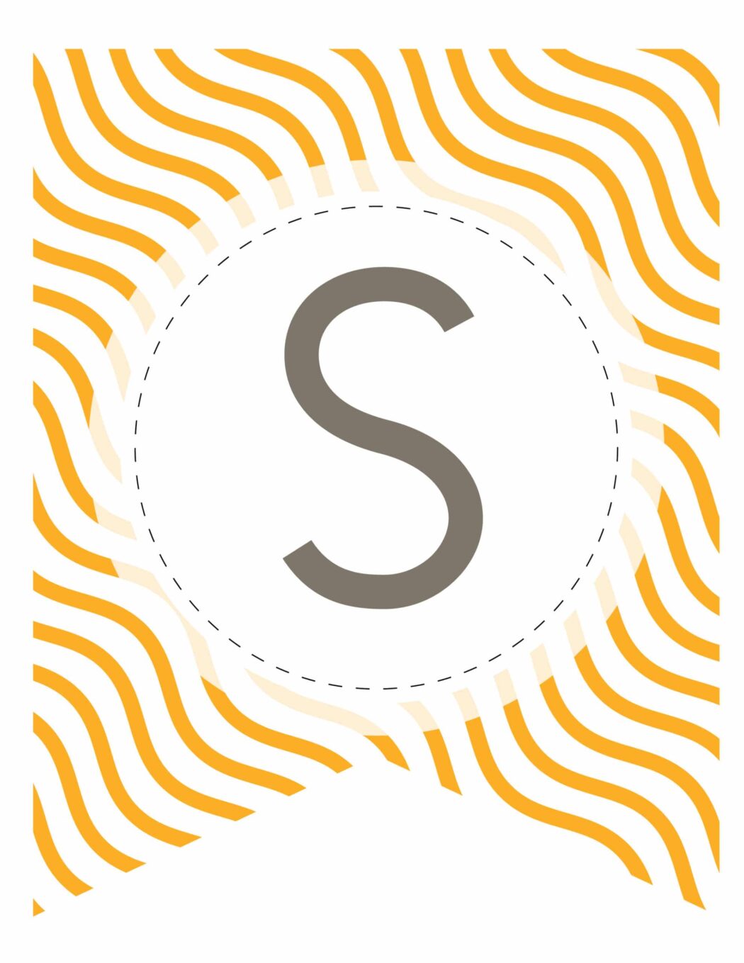 Free Printable Colorful Striped Pattern Banner Letters - World of ...