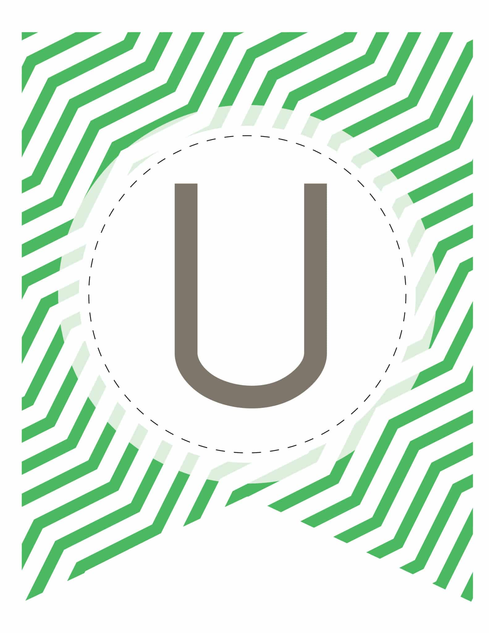 Free Printable Colorful Striped Pattern Banner Letters - World of ...