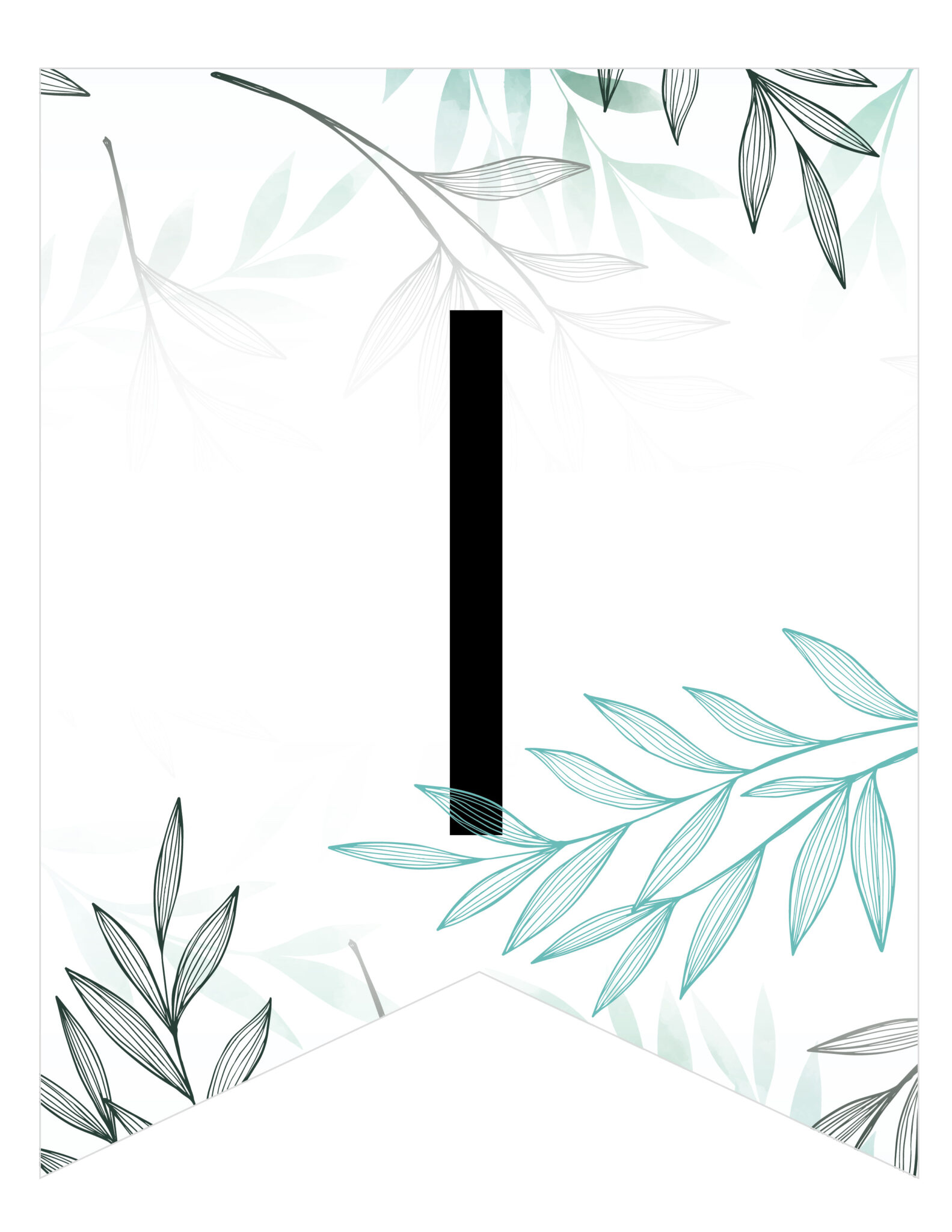 Free Printable Delicate Leaves Banner - World of Printables