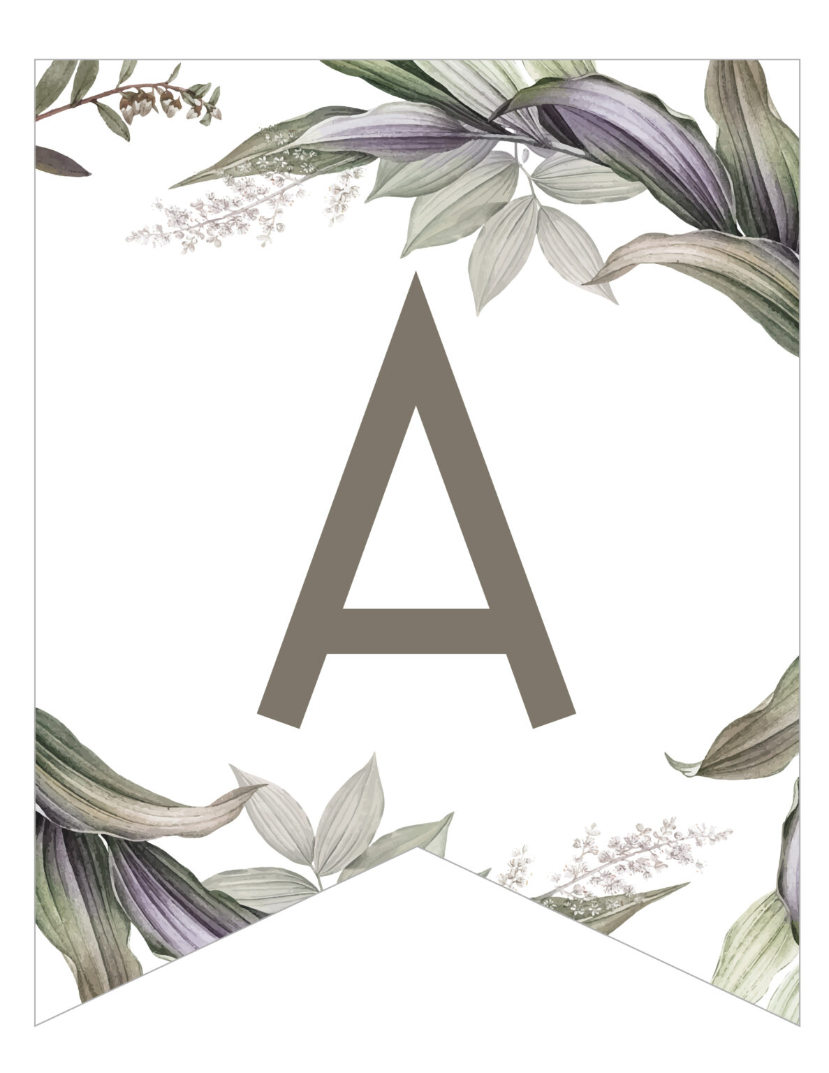 Free Printable Elegant Botanical Banner - World of Printables